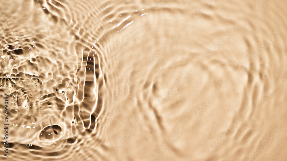 Beige water surface background. Water texture with splashes and bubbles ...