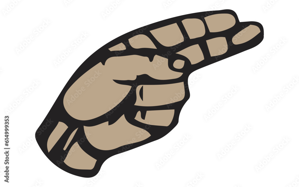 Hand Icons With Finger Count. Hand Gesture Symbols Stock Vector | Adobe ...