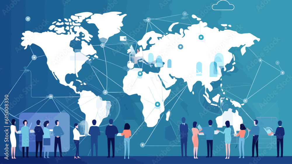 Global communication network concept. Environmental technology ...