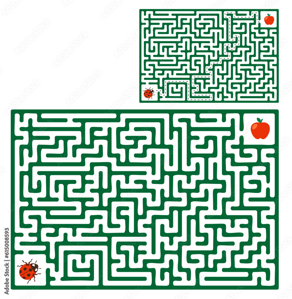 Summer Maze Adventure. Labyrinth. Educational game for children. Help ...