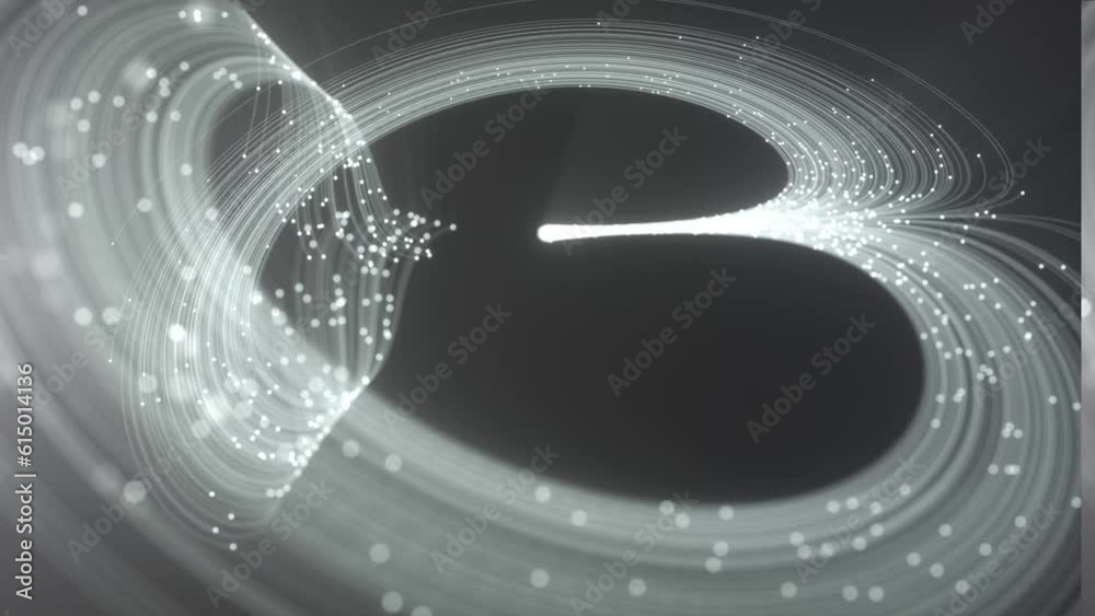 Abstract polygonal loop background with connected dots and lines. Dots Connection structure ...