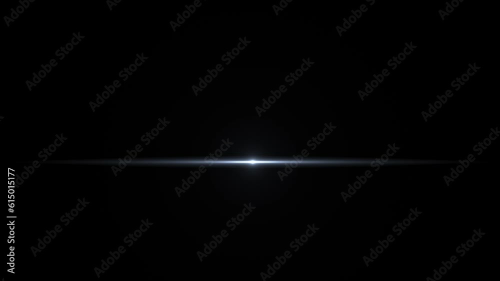 The abstract looping center white blue optical shine light lens flares ...