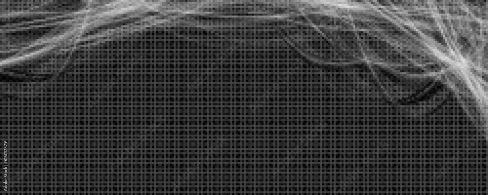 Halloween line cobweb effect vector horror corner frame. Spiderweb ...