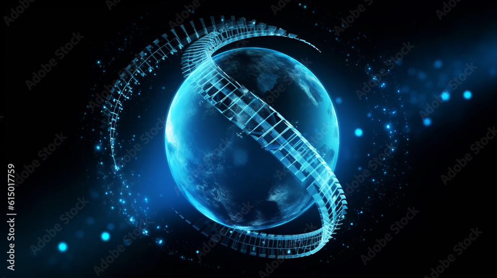 National DNA Day. Template for background, banner, generative ai Stock ...