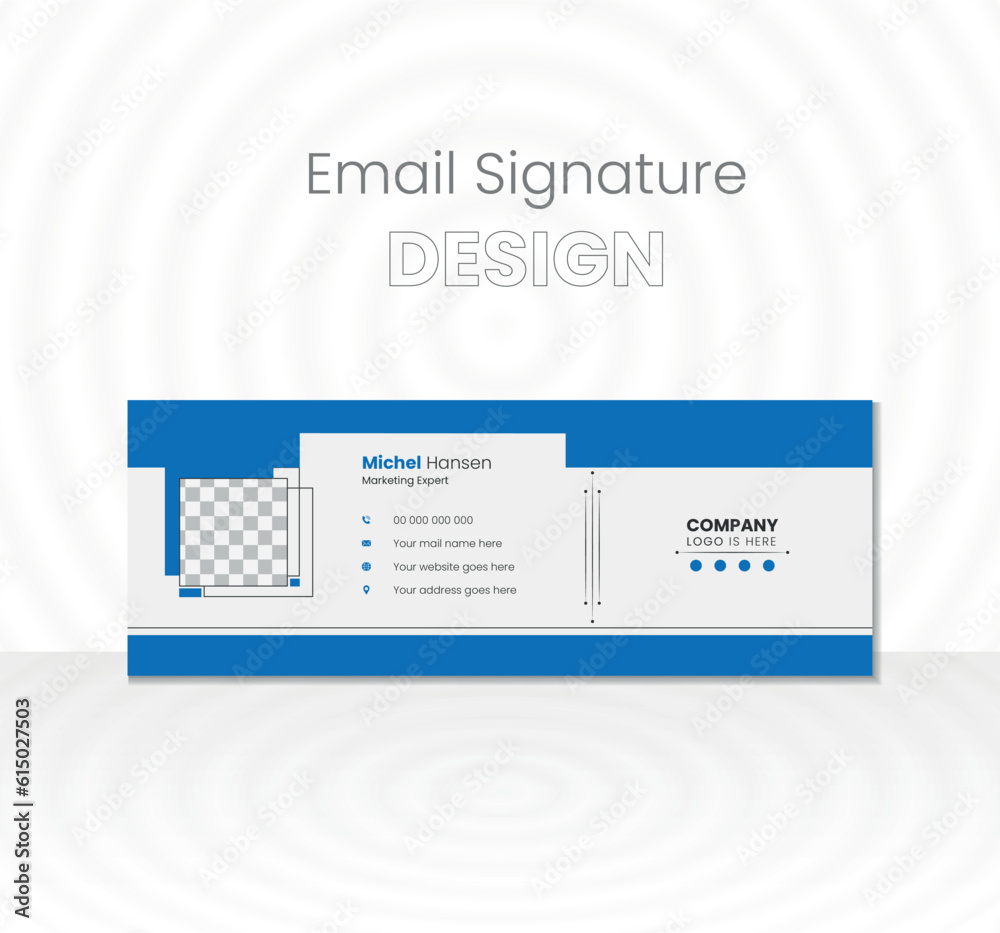 Corporate agency minimalist geometric modern email Signature, creative ...