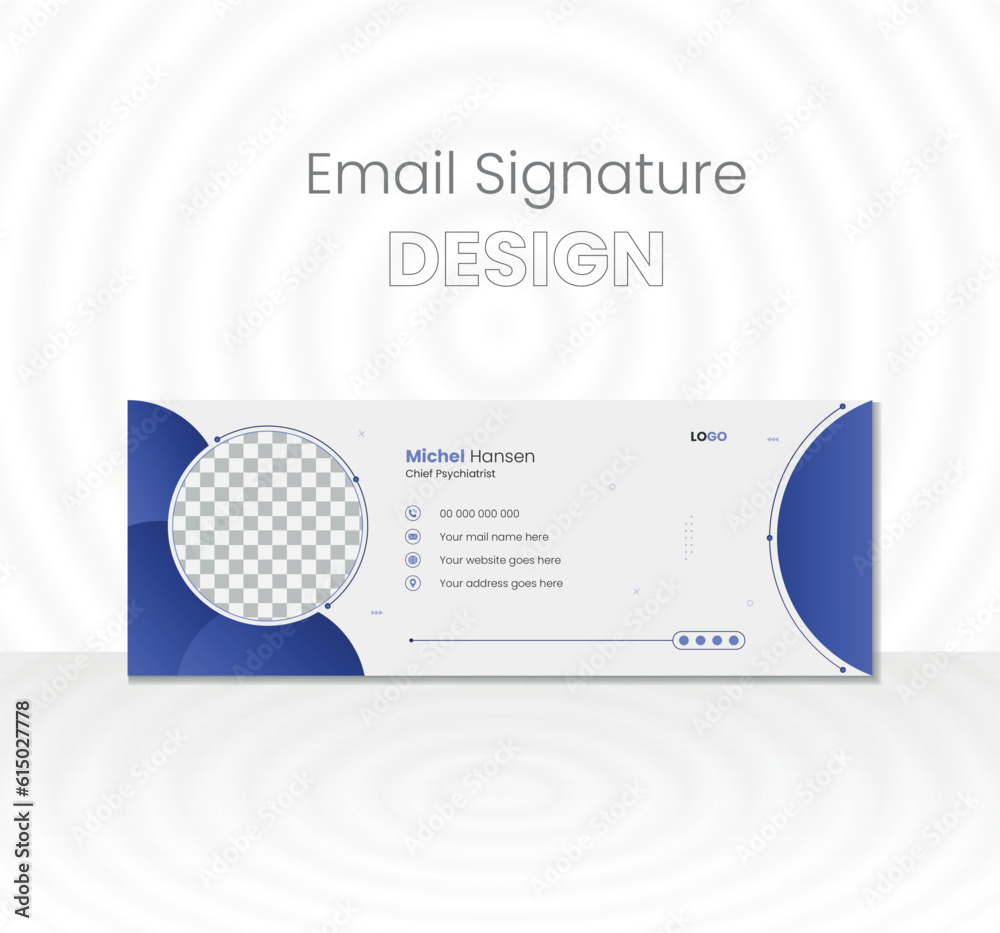 Professional geometric medical email signature with an author photo ...