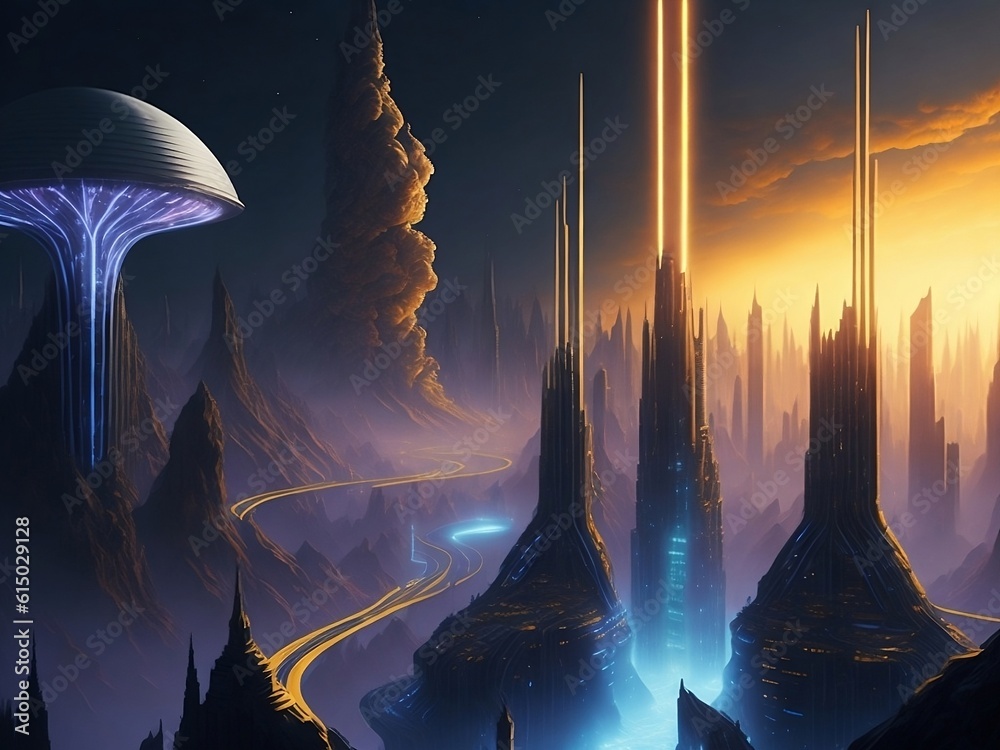 Venus: Futuristic City. Step into a futuristic city on Venus, with ...