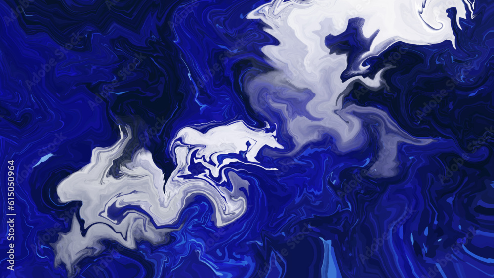 Luxurious dark blue liquid marble surface design. Abstract blue and ...