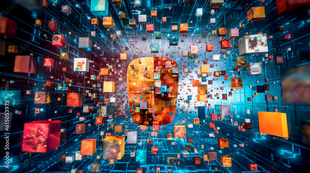 A modern highly advanced artificial intelligence system embedded in a ...