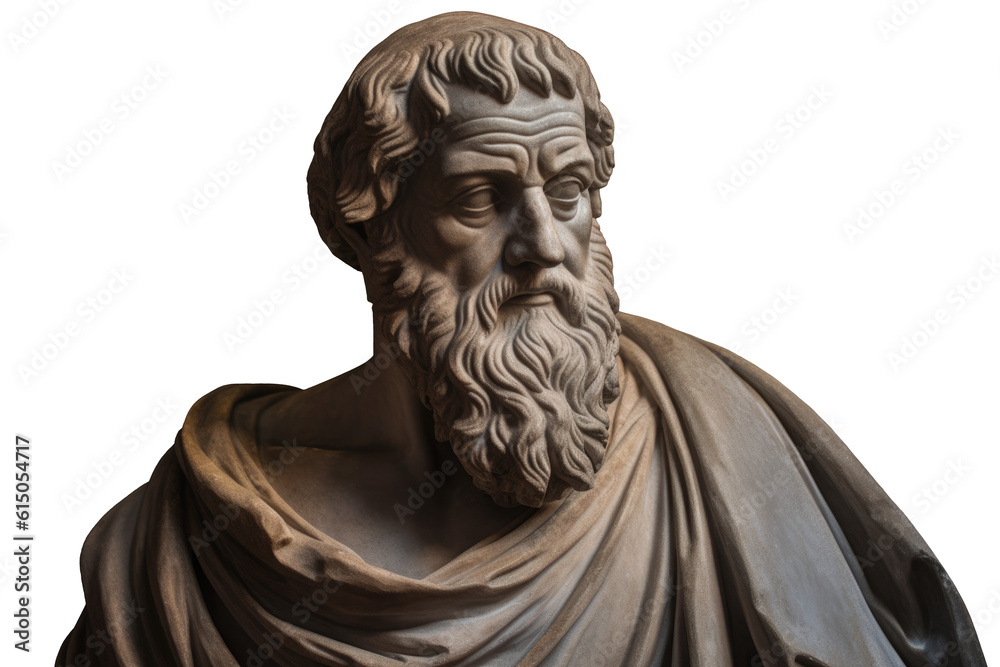 Illustration of the sculpture of Plato. The Greek philosopher. Plato is ...
