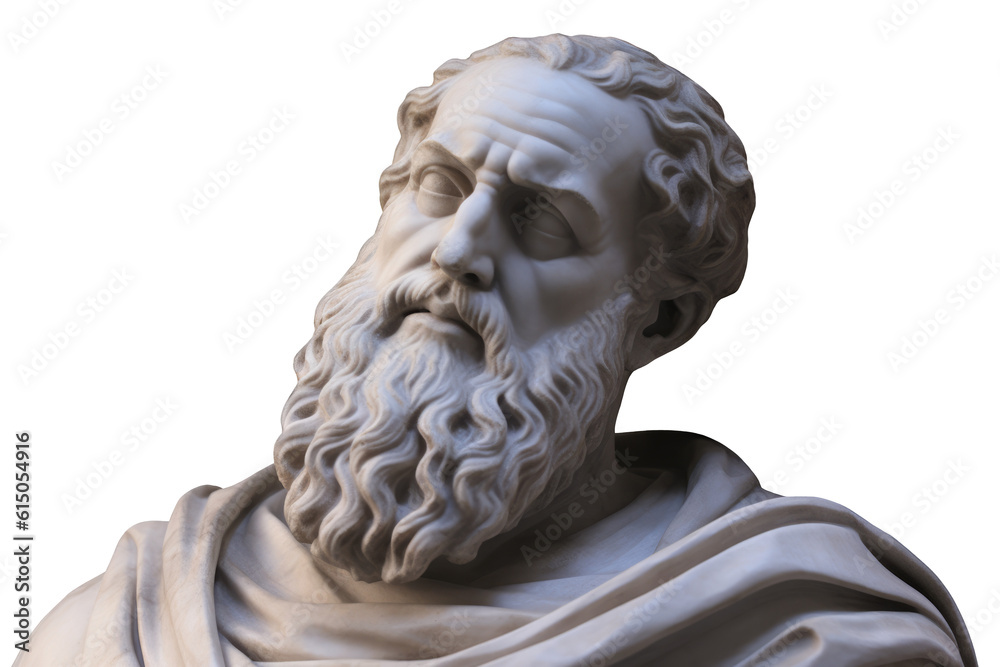 Illustration of the sculpture of Plato. The Greek philosopher. Plato is ...