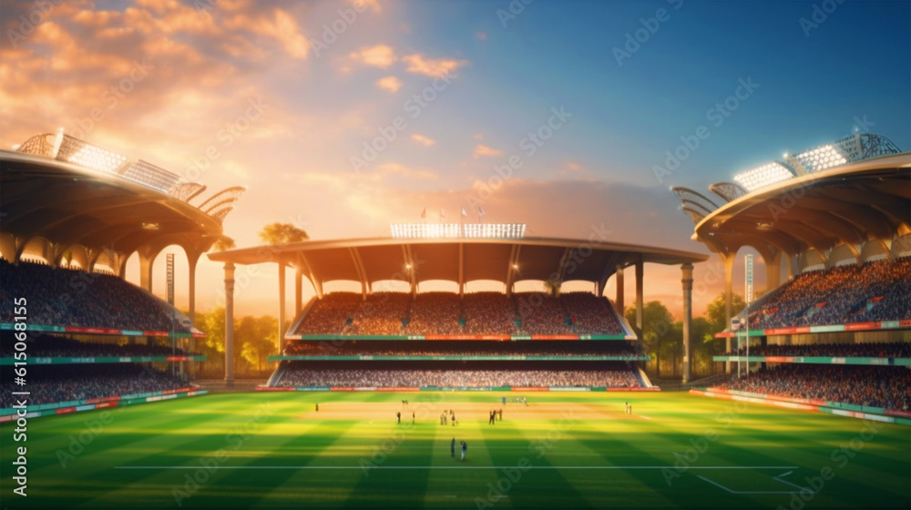 Sports stadium background template - ai generative Stock Illustration ...
