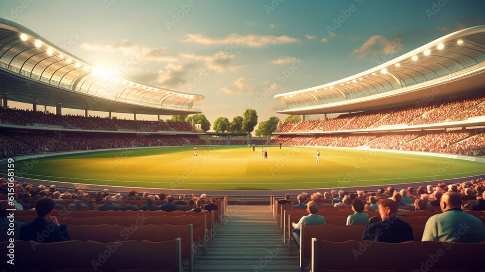 Sports stadium background template - ai generative Stock Illustration ...