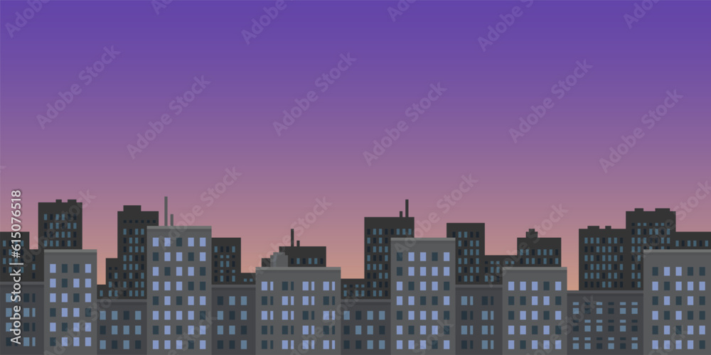 Colorful simple vector pixel art seamless endless horizontal ...