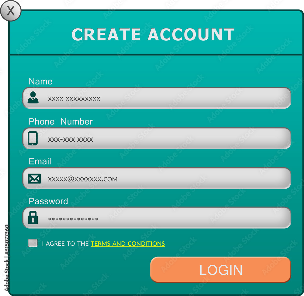 Digital png illustration of create account text on green screen on ...