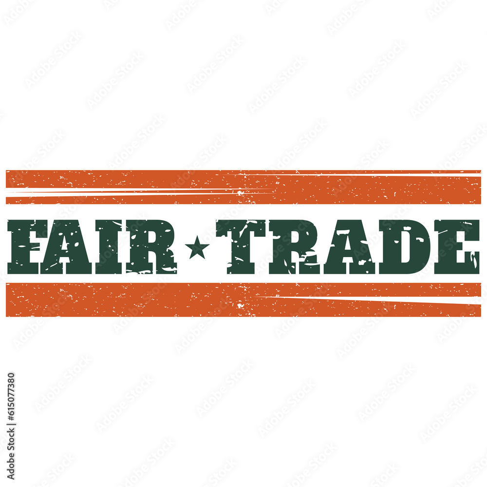 ภาพประกอบสต็อก Digital png illustration of fair green trade text with ...