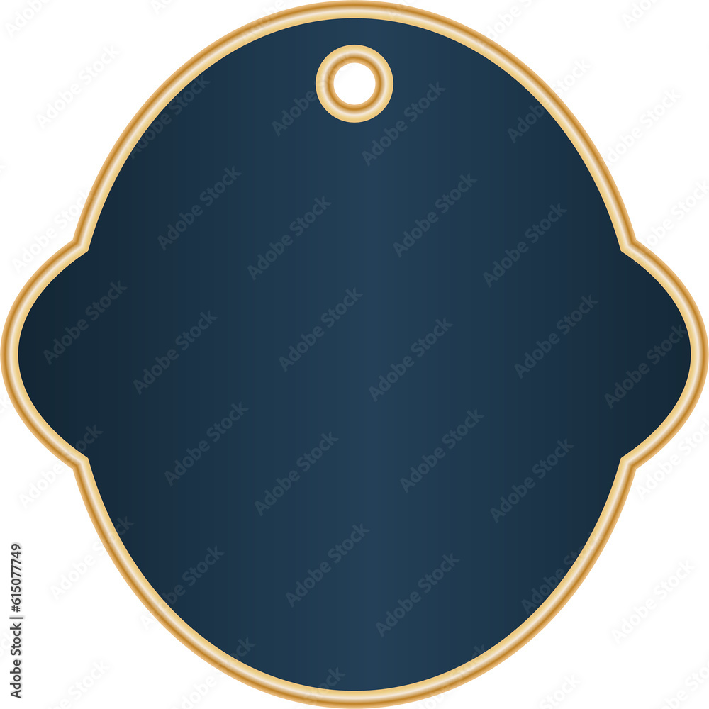 Digital png illustration of blue name tag with copy space on ...