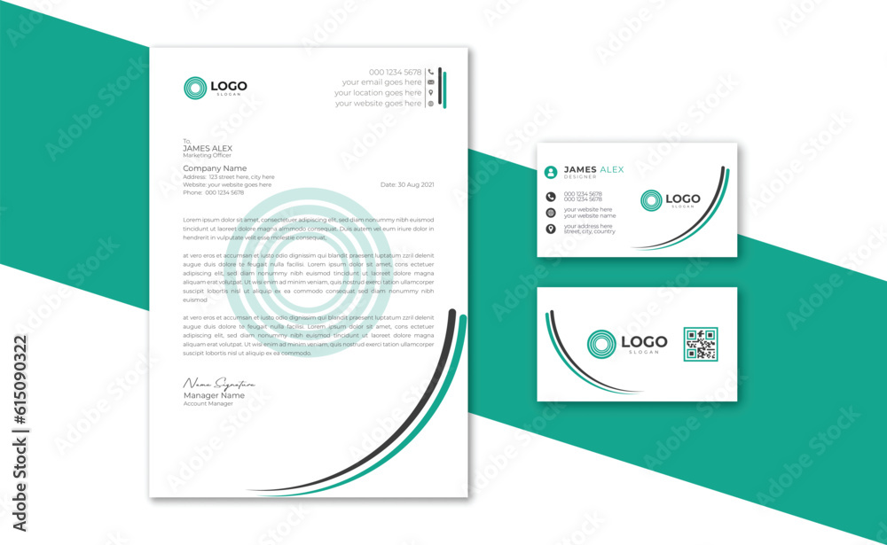 Business card and letterhead design template, Creative and modern ...