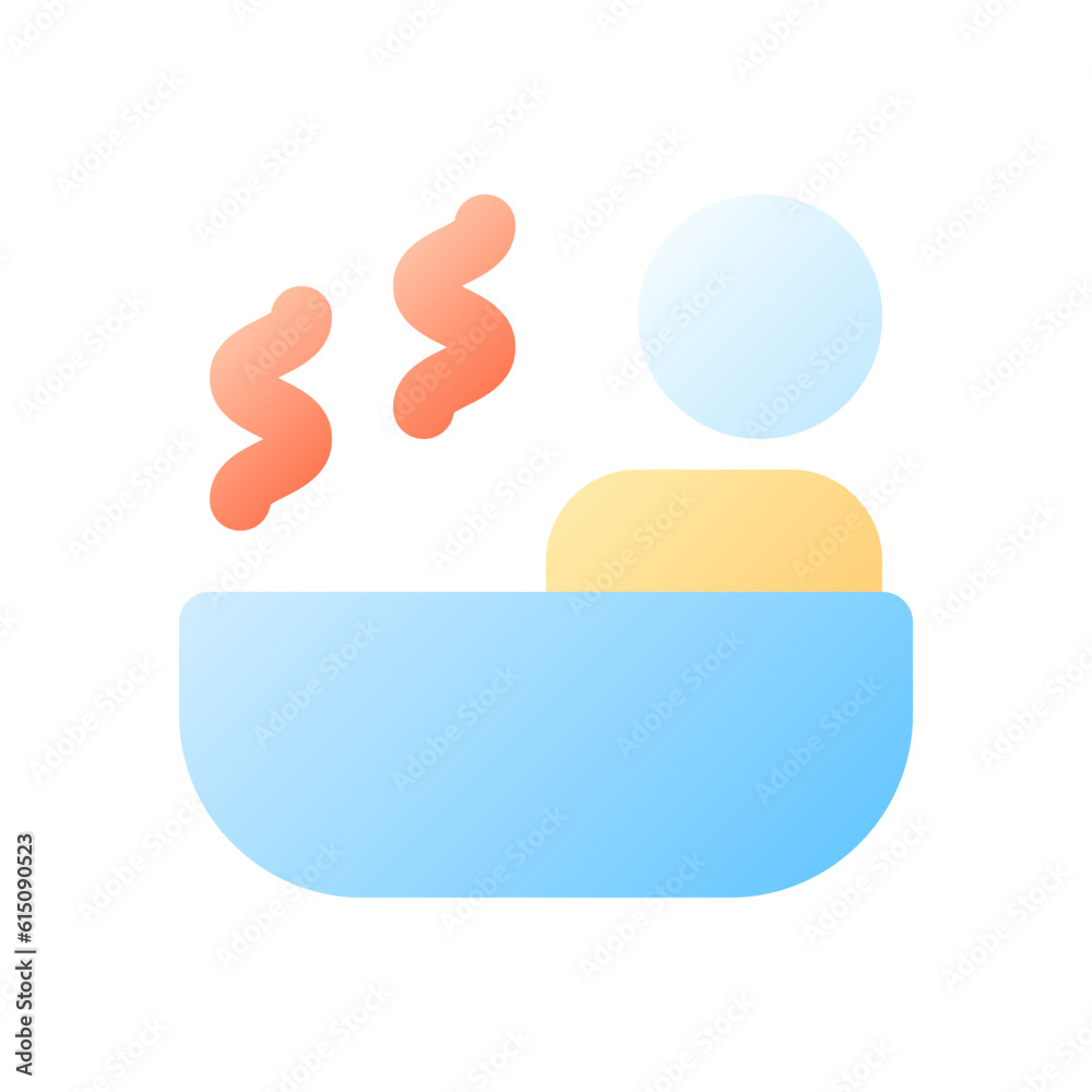 Spa pixel perfect flat gradient color ui icon. Skin care and relaxation ...