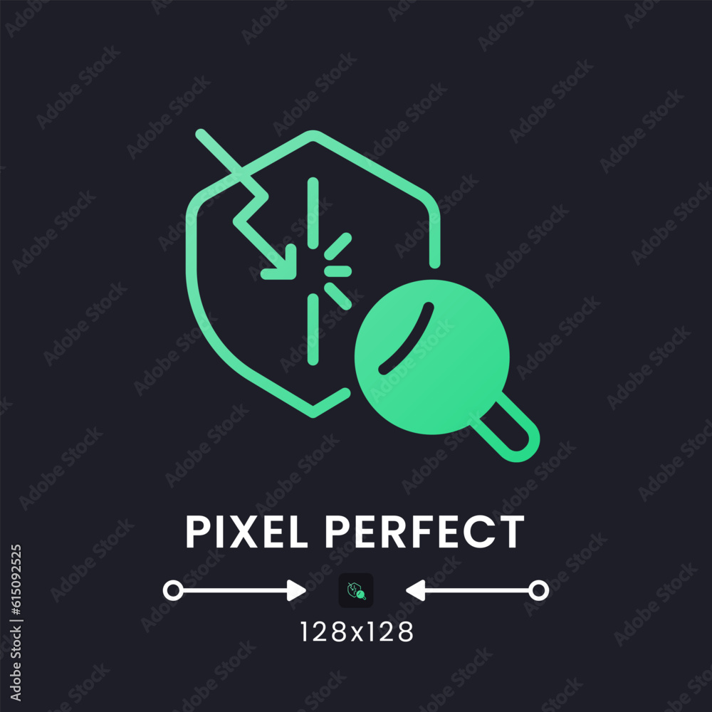 Penetration test green solid gradient desktop icon on black ... Penetration test green solid gradient desktop icon on black ...