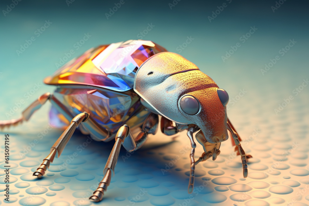 A pastel-colored geometric-style Fleas artwork with intricate geometric ...