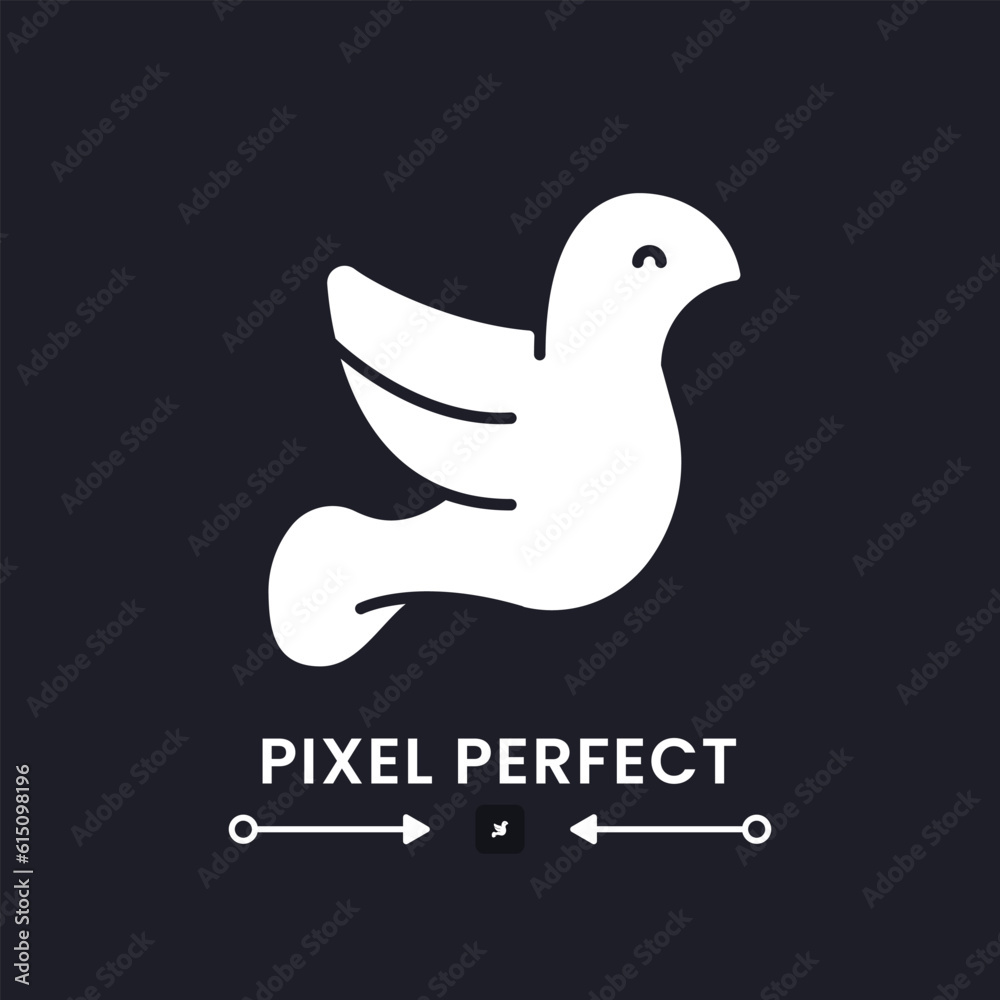 Peace white solid desktop icon. Nonviolence movement. Nonprofit ...