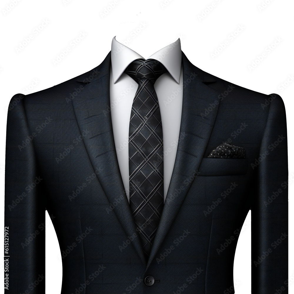 Formal 3d Business suit with no head anonymous. Transparent background ...