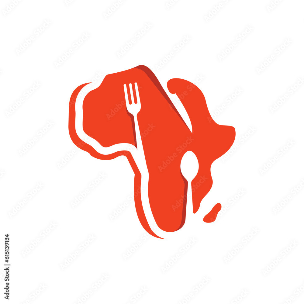 african food restaurant logo vector illustration, african logo design ...