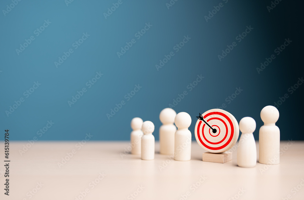 Start-up business plan and strategies. Achievement goal concept. Wooden ...