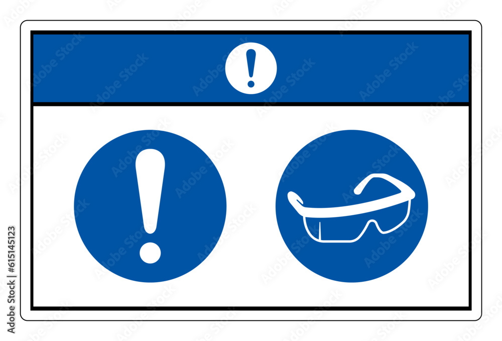 Notice Eye Protection Symbol Sign,Vector Illustration, Isolated On ...