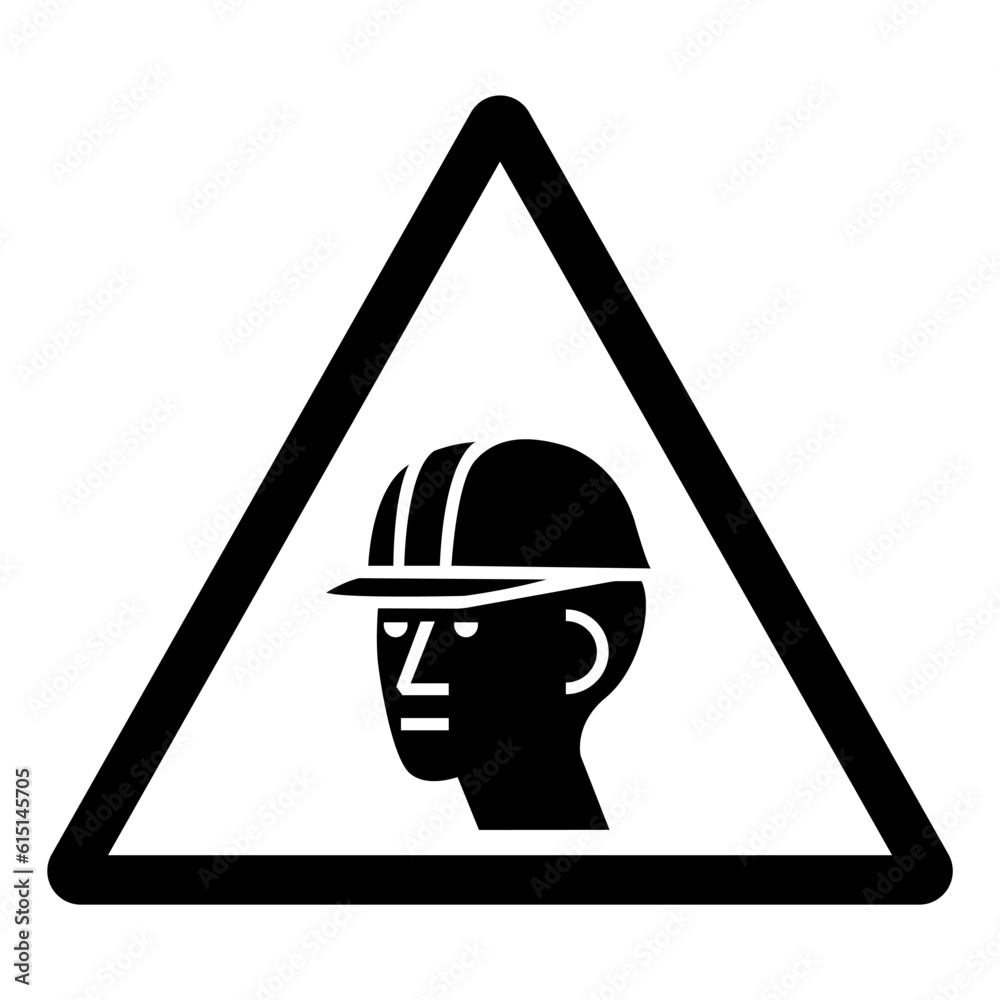 Wear Hard Hat Symbol Sign ,Vector Illustration, Isolate On White ...
