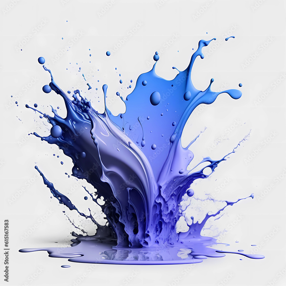 Abstract blue paint splash in motion for art design Stock Illustration ...