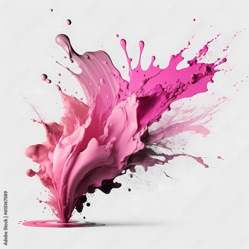 Pink paint splash in motion for art design Stock Illustration | Adobe Stock