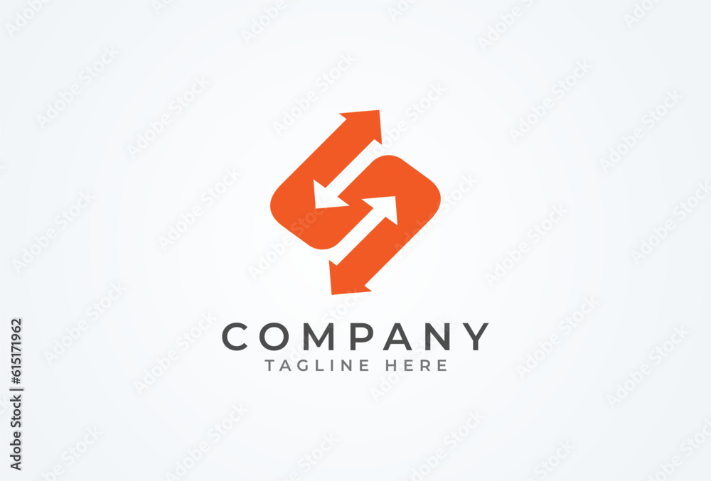 Initial S Logo, letter S with arrow combination, Usable for Business ...