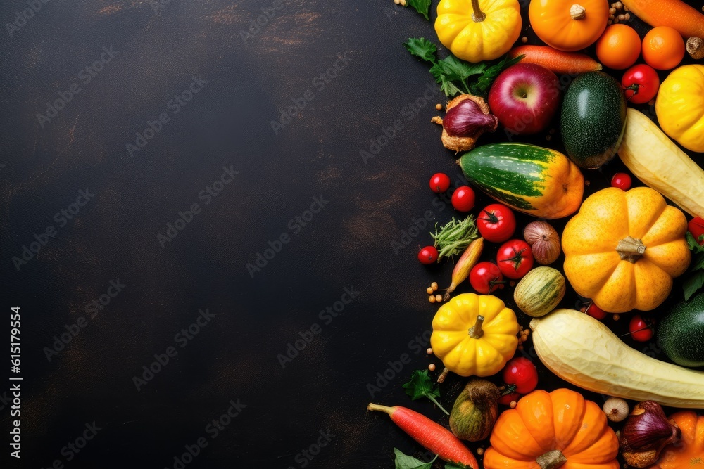 Autumn Fall Harvest frame border mockup. Autumn Fall Harvest Festival ...