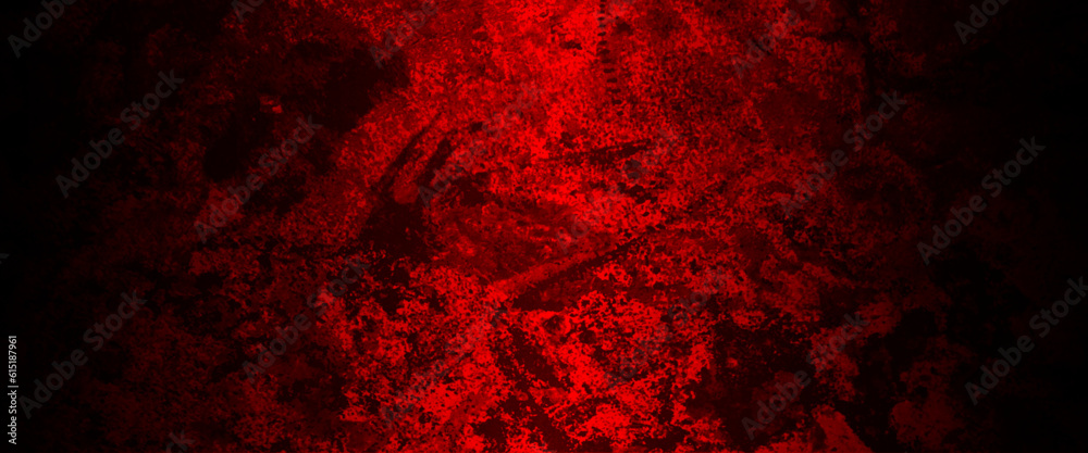 Red Scary background. Dark grunge red texture concrete, scratches ...