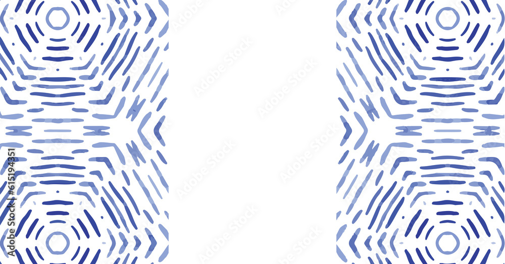 Digital png illustration of blue pattern with copy space on white and ...