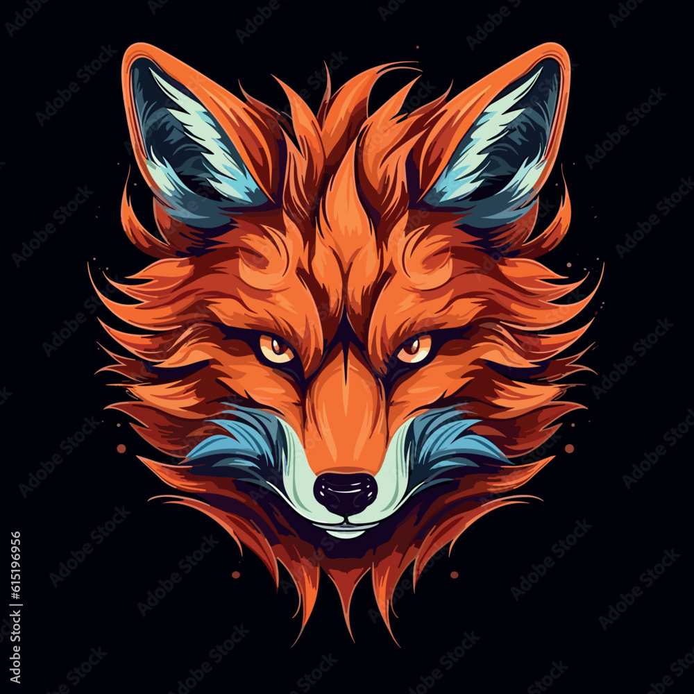 fox head vector illustration Stock Vector | Adobe Stock