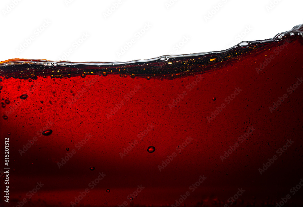 Cola drink isolated white background,Side view background of refreshing ...