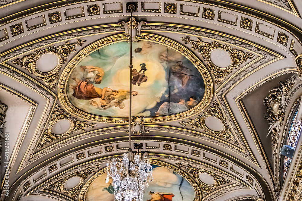 Interior of Valencia City Hall (Ayuntamiento de Valencia), built in an ...