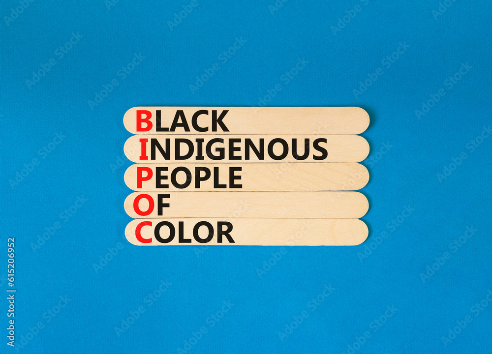 BIPOC black indigenous people of color symbol. Concept words BIPOC ...