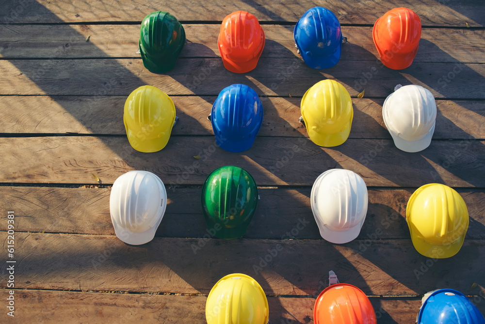 Safety helmet (hard hat) for engineer, safety officer, or architect ...