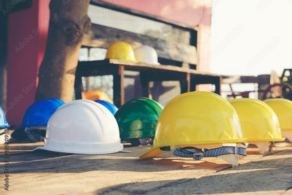 Safety helmet (hard hat) for engineer, safety officer, or architect ...