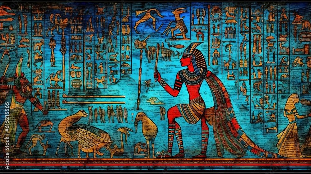 Poster Ancient Egyptian hieroglyphics – Muurposter | Europosters