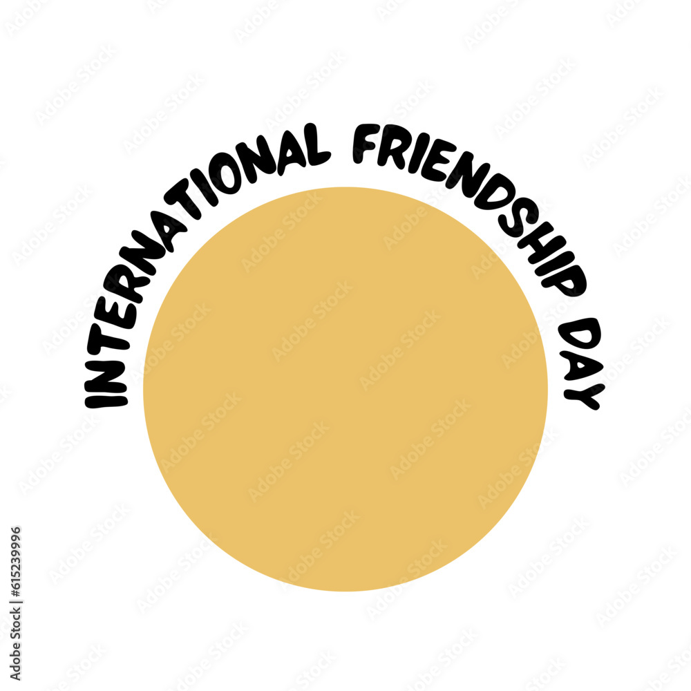 international friendship day text typography, calligraphy, lettering ...