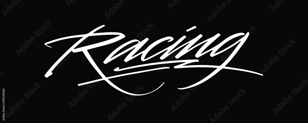 Vetor de Racing lettering vector graphic apparel clothing prints eps ...