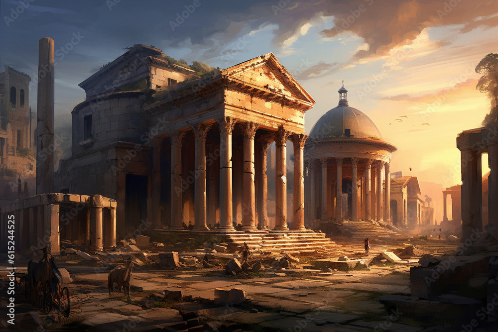 Roman architecture, including iconic structures like the Pantheon and ...