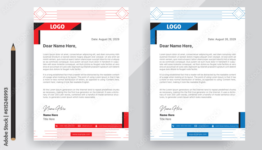 Letter Head Design, Corporate Letterhead paper design, creative modern ...