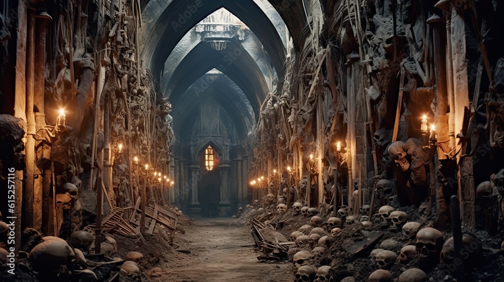 Interior of church of the holy sepulchre city. AI generated art ...