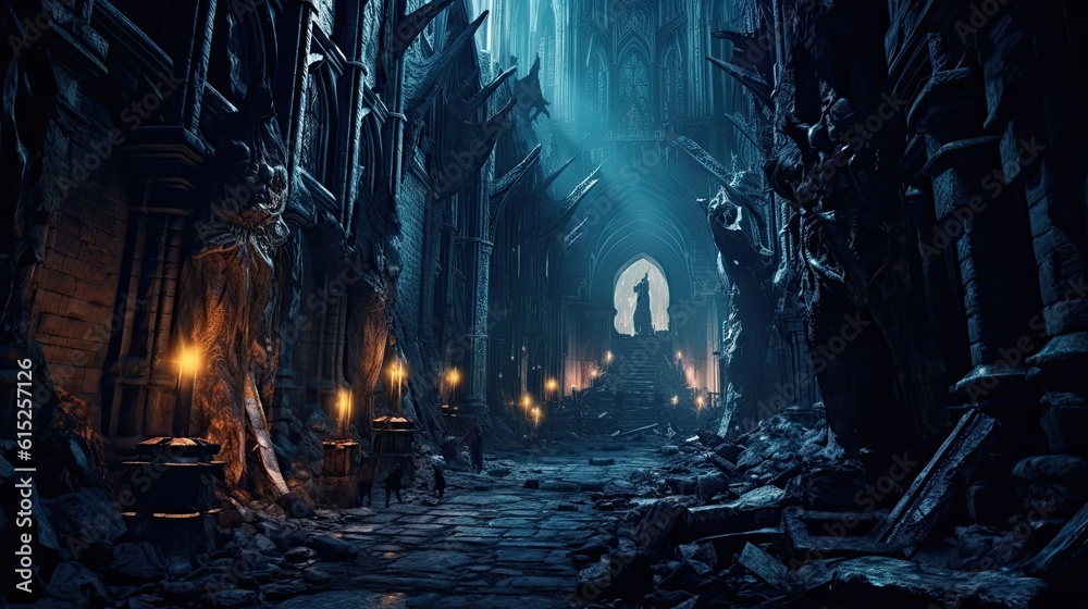 Interior of church of the holy sepulchre city. AI generated art ...